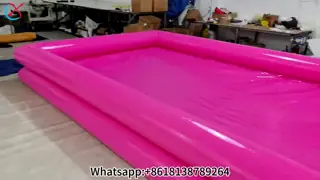Custom Pink Inflatable Pool Party Fun!