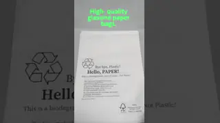 100% Degradable Glassine Paper Bag with Moisture/Grease Resistant Self-Seal Adhesive Strip for Cloth