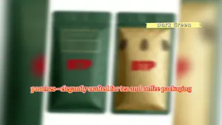 Luxury Dark Green Matte Pouches for Tea Coffee