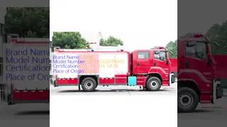 Isuzu Fire Truck 6 Ton Water Foam Tank