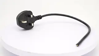 UK 2Pin Power Cable Angled Plug 250V