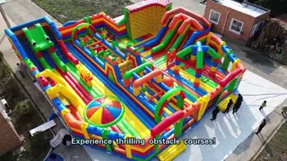 Outdoor Inflatable Land Playground Fun Park For Kids And Adults Commercial Operation Use