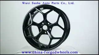 5-Y Spoke Gloss Black 3-PC Forged Rims 17~24 inches