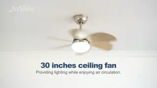 30 Inch Modern Ceiling Fan Light for Small Rooms