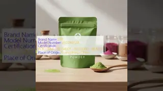 Tea Matcha Pouch Custom Logo Food Grade Zipper