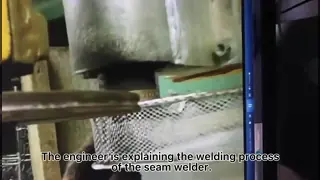 welding wire mesh fram by seam welder