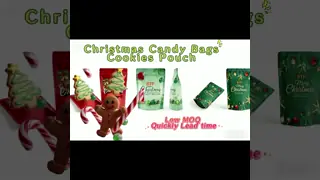 Custom Christmas Candy Bags Food Grade Plastic Packaging