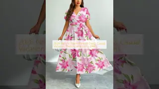 Vacation V Neck Printed Dress Style Inspo