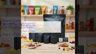 Custom Food Packaging Pouch Zipper Seal Stand Up Bag