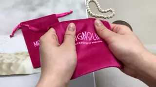 custom velvet drawstring pouch with logo