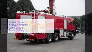Heavy Duty Fire Truck 12000L Foam Water Capacity