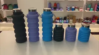 Factory-Direct Platinum Silicone Sports & Outdoor Water Bottle, Large-Capacity Portable Expandable W