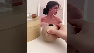 Wabi-sabi style ceramic vase, high-end decorative piece