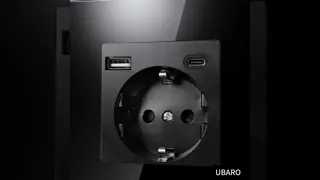 UBARO Switch Socket Elegant Tempered Glass