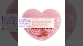Custom Pink Heart Candy Bags Valentine Packaging