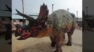 Double Person Triceratops Dinosaur Costume