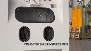Closed-loop wet sandblasting machine