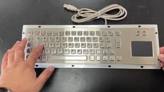 Stainless steel Keyboard with touchpad IP65 USB interface for KIOSK and industrial controll