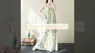2026 Vacation Dress: Chic V-Neck Print Maxi