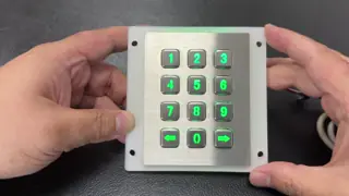IP65 WATERPROOF 12 KEYS STAINLESS-STEEL KEYPAD WITH BACKLIGHT