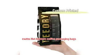 Custom Coffee Bags Matte Valve Zipper Packaging