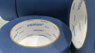 Blue White Automotive Paint Masking Tape Pressure Sensitive Adhesive In Bulk ODM
