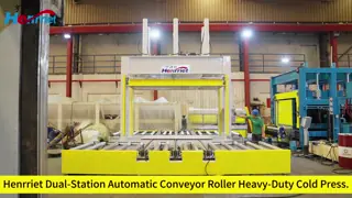 Henrriet Dual-Station Automatic Conveyor Roller Heavy-Duty Cold Press.