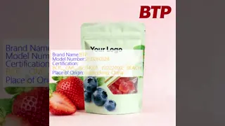 Custom Food Pouches Stand Up Clear Window Logo