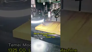 Laser Cutting Chinese Teak Live Demo || TM-L1325SCCD