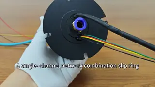 Single-channel network combination slip ring