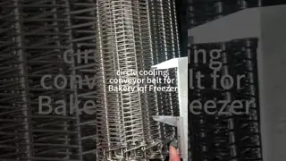 Flexible Metal Stainless Steel Spiral Machine Mesh Bread Cooling Tunnel circle cooling conveyor belt
