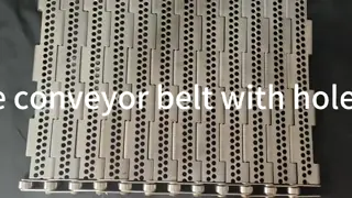 Metal Stainless Steel Slat Chain Link  Perforated Metal Plate conveyor belt with hole for biscuit Ov