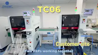 Dual TC06 Pick & Place Machines in Action at Customer SMT Assembly Line