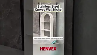 Curved Stainless Steel Display Niche
