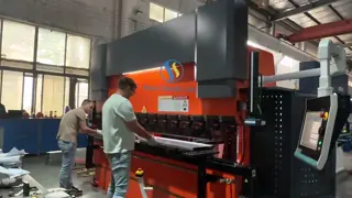 110ton Hybrid Press Brake 8+1 Axes Delem 66T Controller from Romania Customer Inspection