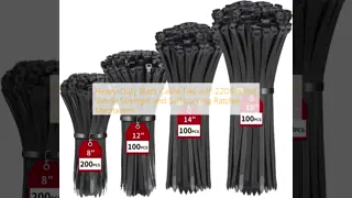 Heavy Duty Black Cable Ties 220lb Strength