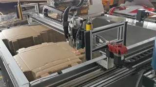 XY gluer glue plotter gluing machine for  Corrugated POS/POP displays (FSDUs, CDUs, dump bins)