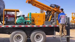 400M Pneumatic Borewell Machine For Water Wells
