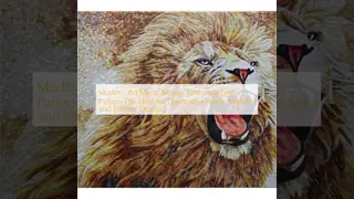 Lion Mosaic Mural Tile Home Decor
