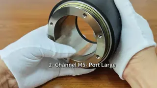 2-channel M5 interface large-bore air slip ring