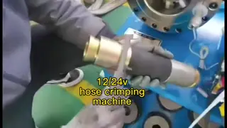 Portable Hydraulic Hose Crimping Machine - 12V/24V DC 2 Inch Hose Crimper with 10 Sets of Dies
