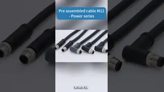 M12 Connector IP67 Automation Power Cable