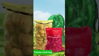 Tubular mesh bag for firewood,