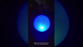 40cm LED Inflatable Light Ball, 12 Colors Remote Control Waterproof Glowing Ball