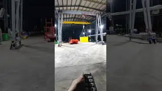 Load test of the trackless gantry crane for export to Malaysia