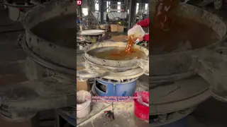 Rotating vibrating screen for screening liquid fertilizers
