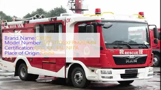 MAN Fire Truck 8 Firefighters 2200L Capacity