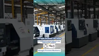 46 type inclined rail lathe #machine #cncmill #cnc #factory #factoryproducts #coldmilling#welding