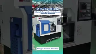 32 Tool Turret Lathe #factory #cncmill #cnc #machine #factoryproducts #manufacturing #aluminum