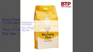 Custom Rice Bags Brand Display Freshness Retention